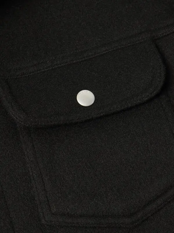 FRAME Wool-blend Trucker Jacket - Black