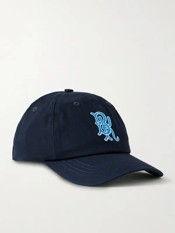 CORRIDOR Embroidered Cotton-blend Twill Baseball Cap - Blue