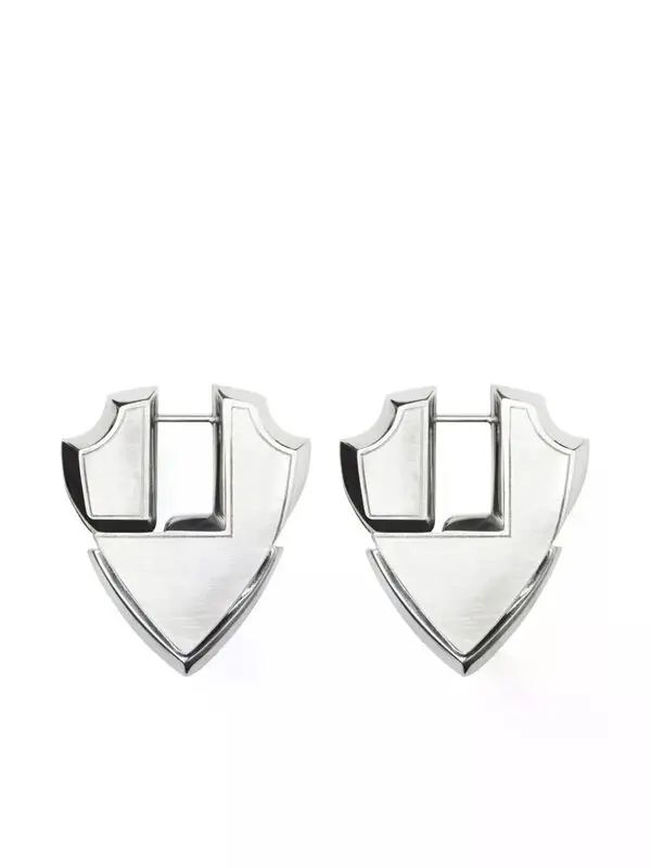 Burberry Shield Earrings - Silver