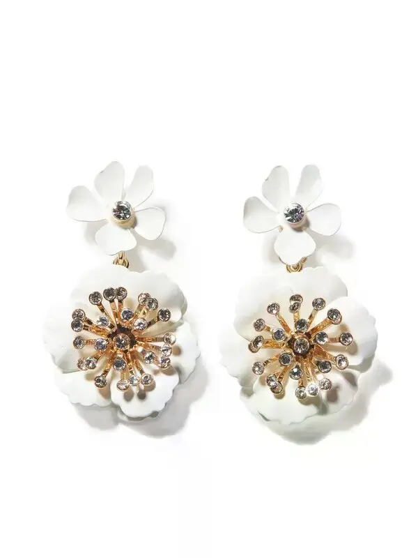 Carolina Herrera Floral Dangle Earrings