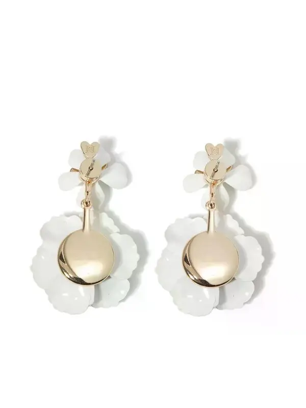 Carolina Herrera Floral Dangle Earrings