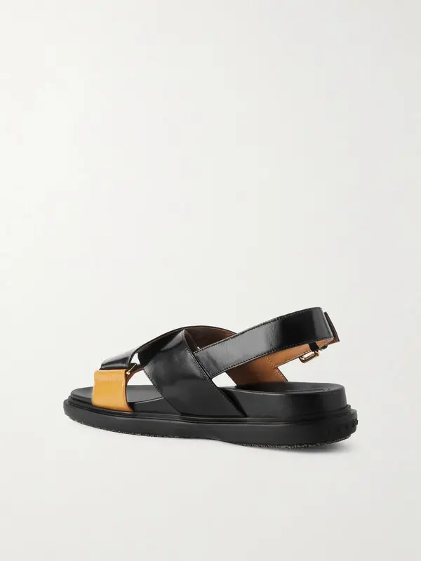 Marni Fussbett Two-tone Leather Slingback Sandals