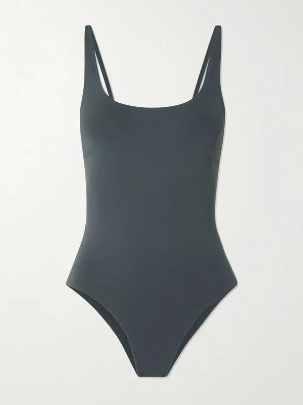 ST. AGNI Stretch Recycled One-piece Swimsuit - Gray