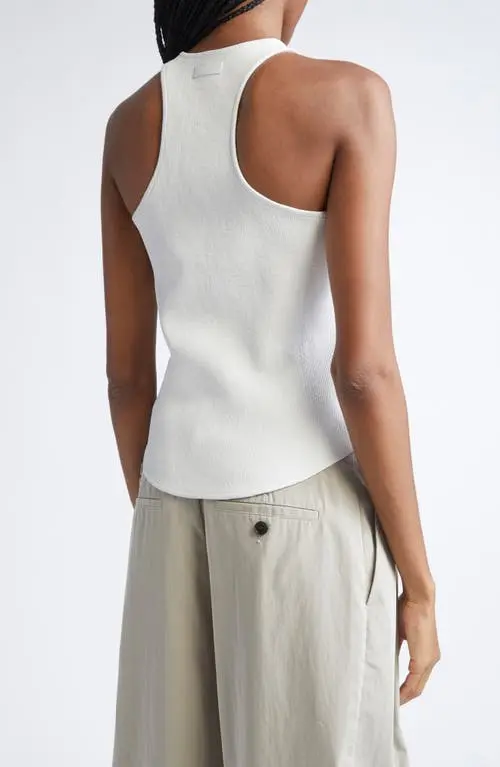 Alexander Wang Racerback Stretch Cotton Rib Tank