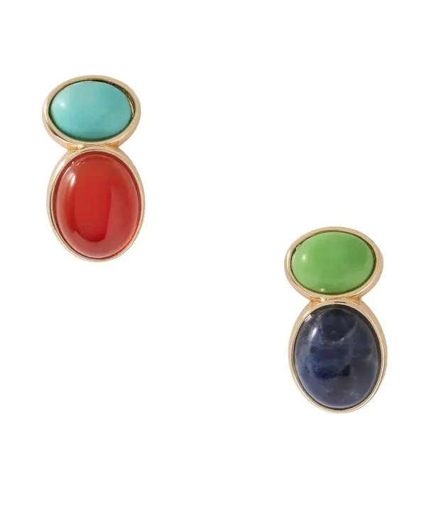 ROXANNE ASSOULIN Gold-tone Multi-stone Earrings - Red