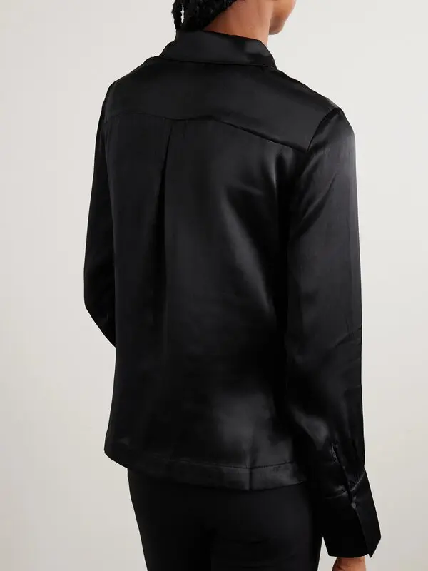 Rixo Havan Silk Shirt - Black