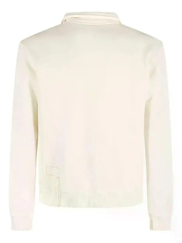 FORTELA Chest-pocket Half-zip Sweatshirt - White