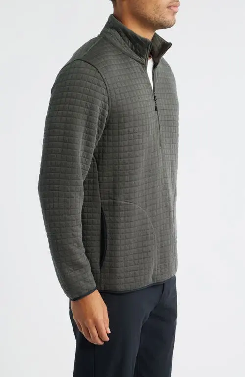 FREE FLY Downvalley Quilted Quarter Zip - Dark Forest