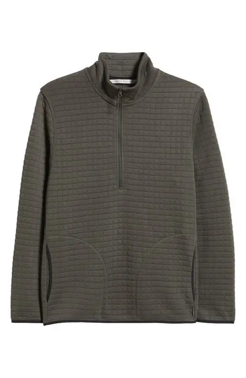 FREE FLY Downvalley Quilted Quarter Zip - Dark Forest