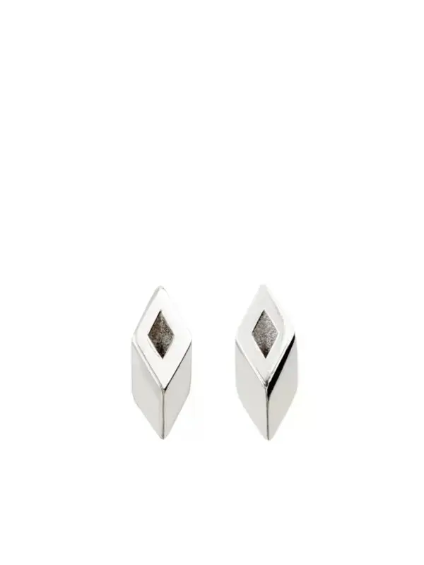 Burberry Hollow Stud Earrings - Silver