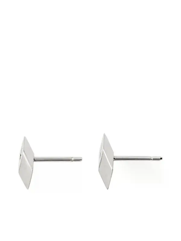 Burberry Hollow Stud Earrings - Silver