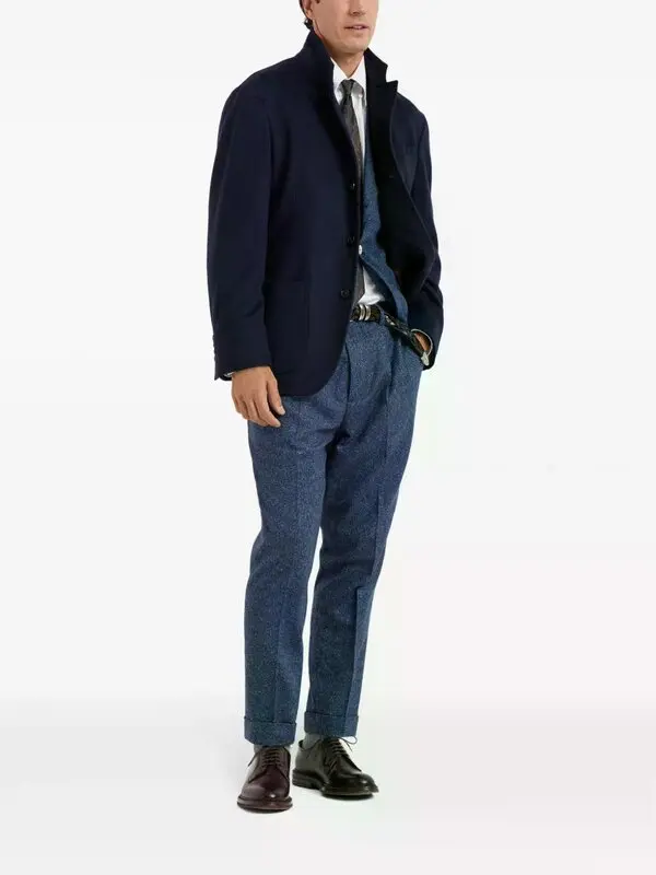 Brunello Cucinelli Buttoned Flap Pocket Blazer