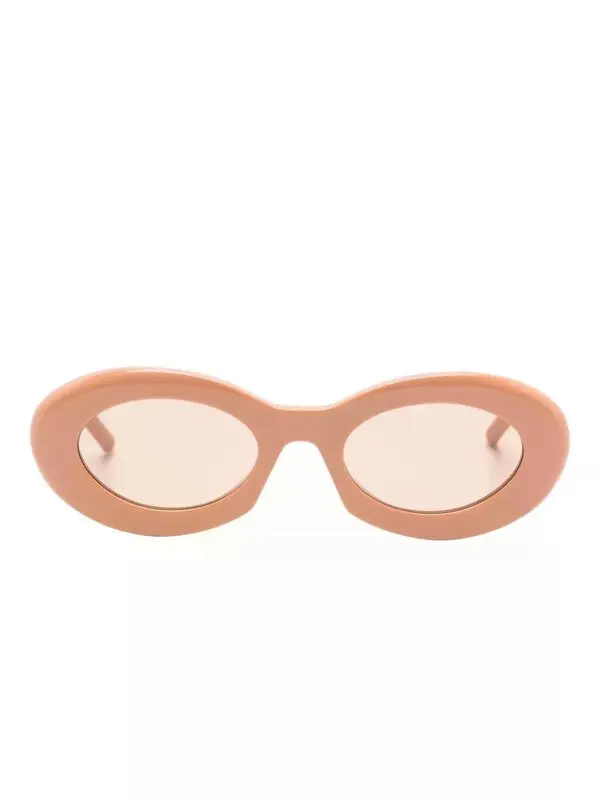 Saint Laurent Oval-frame Sunglasses - Neutrals