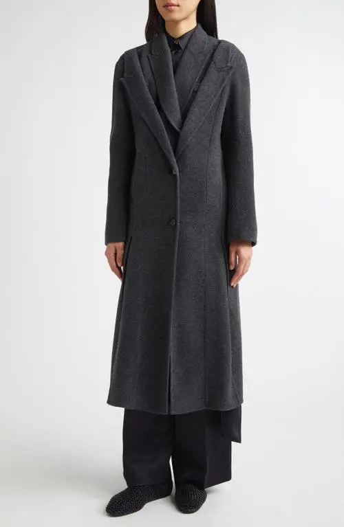 EENK Wool & Cashmere Longline Coat With Layered Effect
