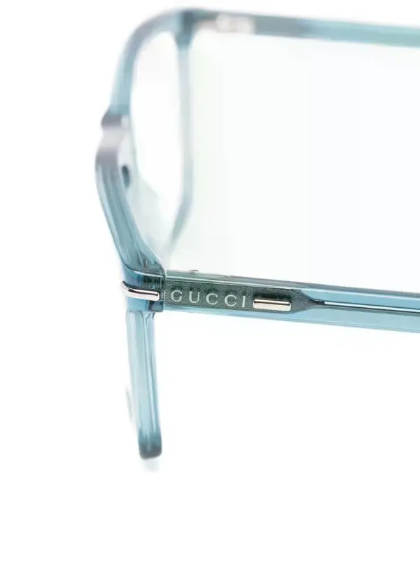 Gucci Rectangle-frame Eyeglasses - Blue