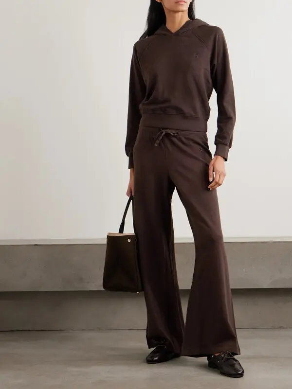 Eterne Sonny Relaxed Fit Embroidered Hoodie - Brown