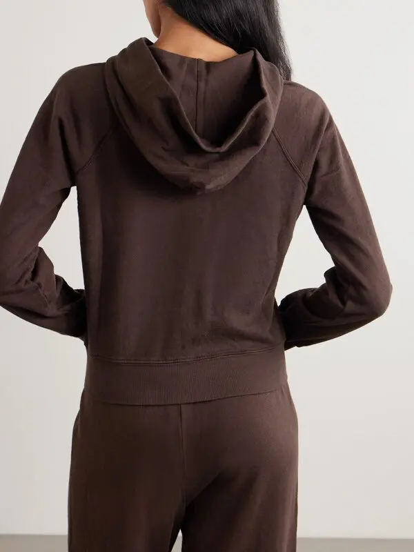 Eterne Sonny Relaxed Fit Embroidered Hoodie - Brown