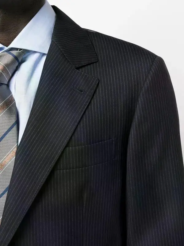 Brunello Cucinelli Chalk-stripe Virgin-wool Blazer