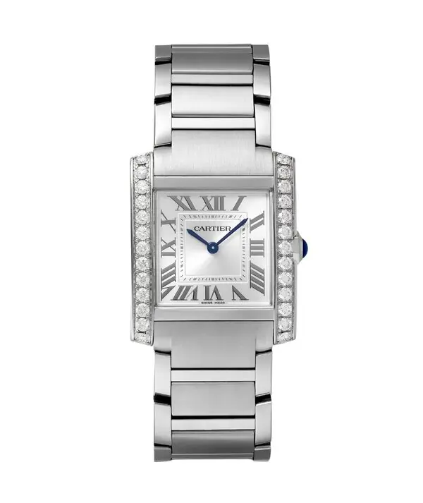 Cartier Tank Française Diamond Watch - Silver