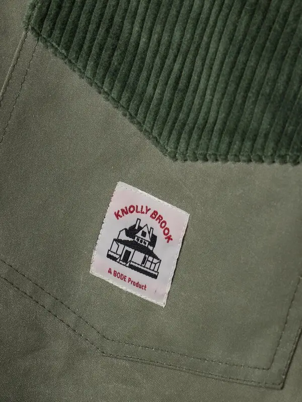 BODE Corduroy-trimmed Waxed-cotton Jacket - Green