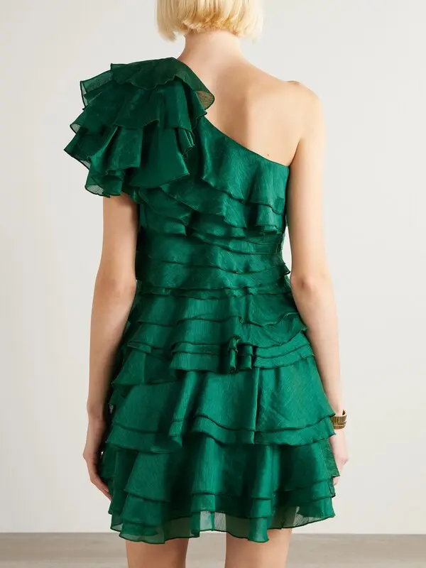 Aje Rosaline Tiered Lyocell-blend Mini Dress