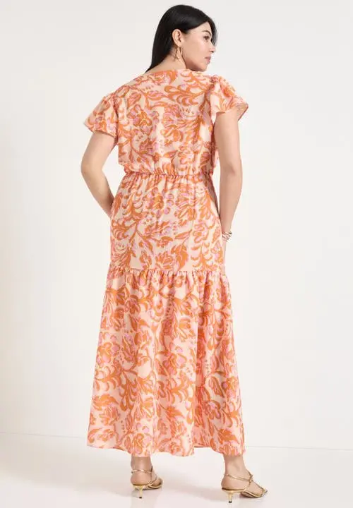 JUNE + VIE Faux-wrap Maxi Dress
