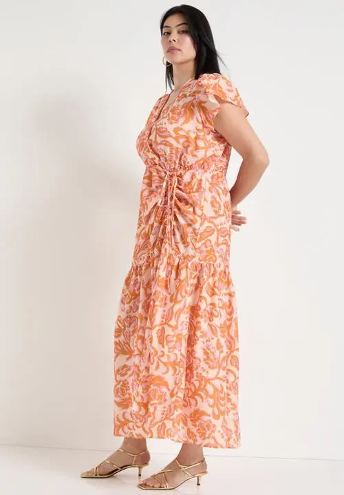 JUNE + VIE Faux-wrap Maxi Dress