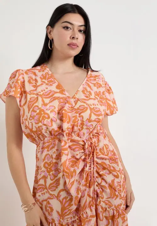 JUNE + VIE Faux-wrap Maxi Dress