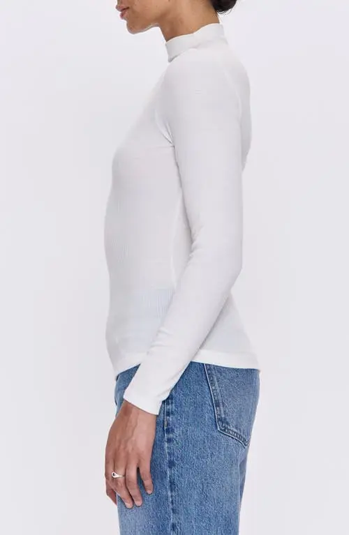PISTOLA Dara Mock Neck Rib Top - Ecru