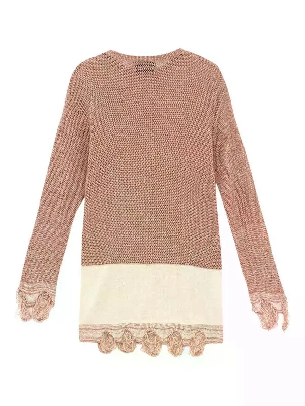 MISCI Fringed Sweater - Brown