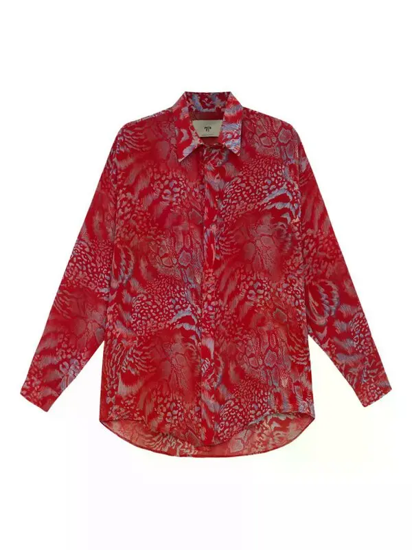 MISCI Animal-print Shirt - Red