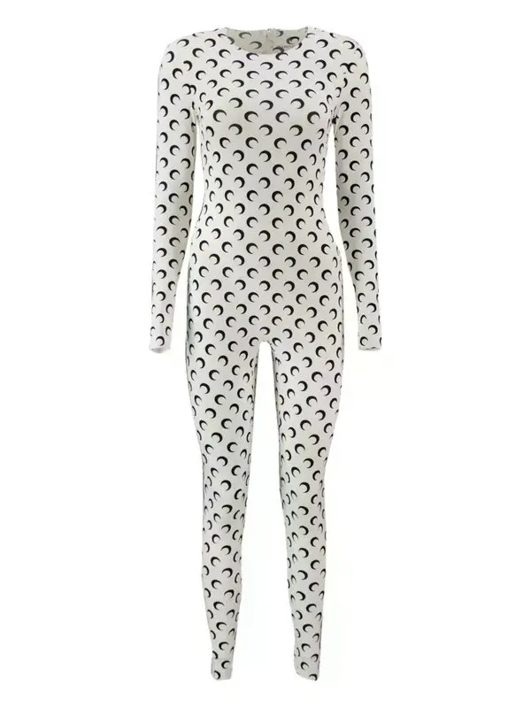 MARINE SERRE Moon Jumpsuit - White