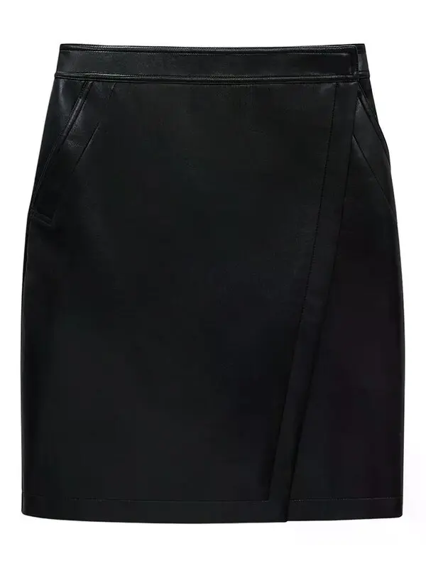 ANINE BING Alanis Wrap Mini Skirt - Black