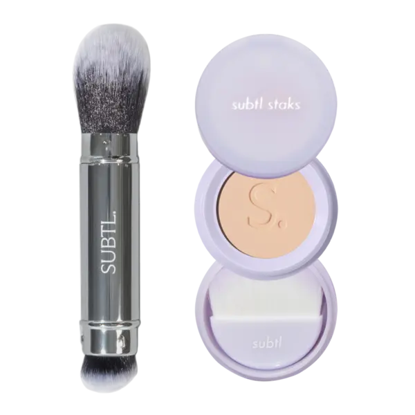 SUBTL. BEAUTY Bb Powder Foundation + Dual-ended Face Brush - Fair 2n