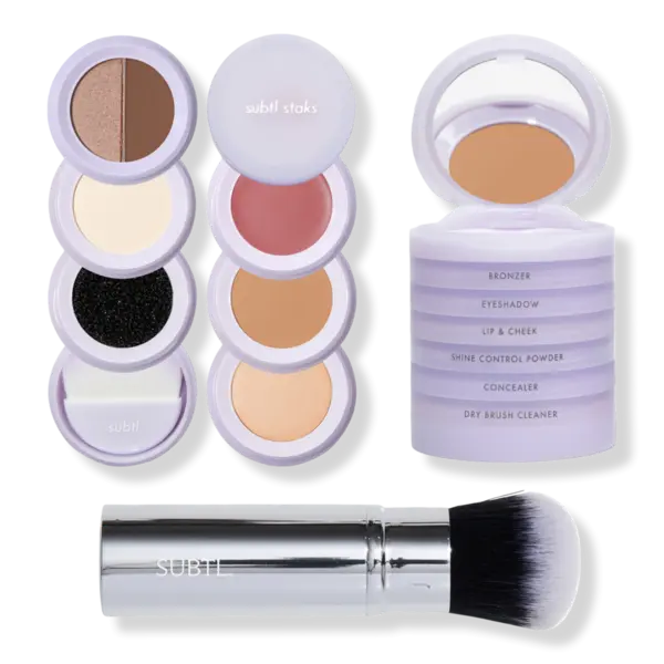 SUBTL. BEAUTY 6-in-1 Full Face Makeup Stack With Retractable Face Brush - 007n