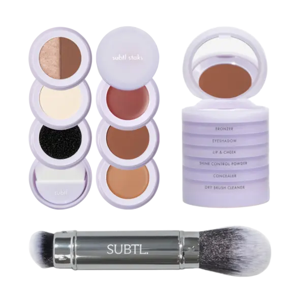 SUBTL. BEAUTY 6-in-1 Full Face Makeup Stack With Dual-ended Face Brush - 016w