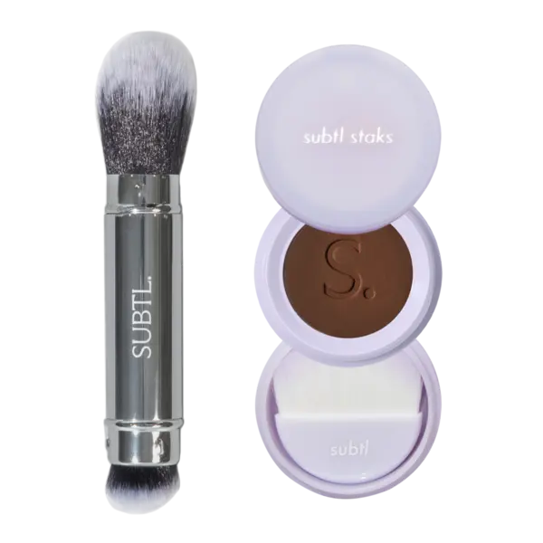 SUBTL. BEAUTY Bb Powder Foundation + Dual-ended Face Brush - Deepest 2n