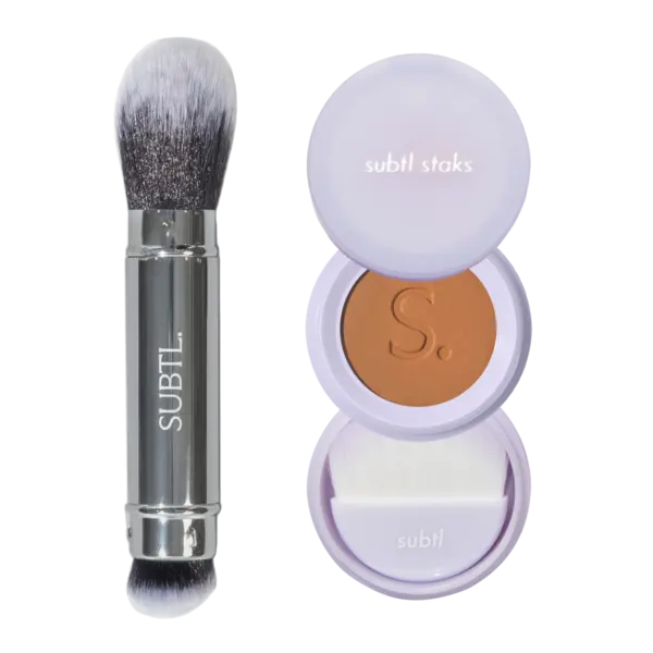 SUBTL. BEAUTY Bb Powder Foundation + Dual-ended Face Brush - Medium 4w