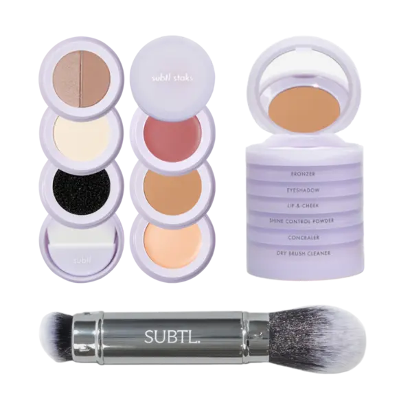 SUBTL. BEAUTY 6-in-1 Full Face Makeup Stack With Dual-ended Face Brush - 005c