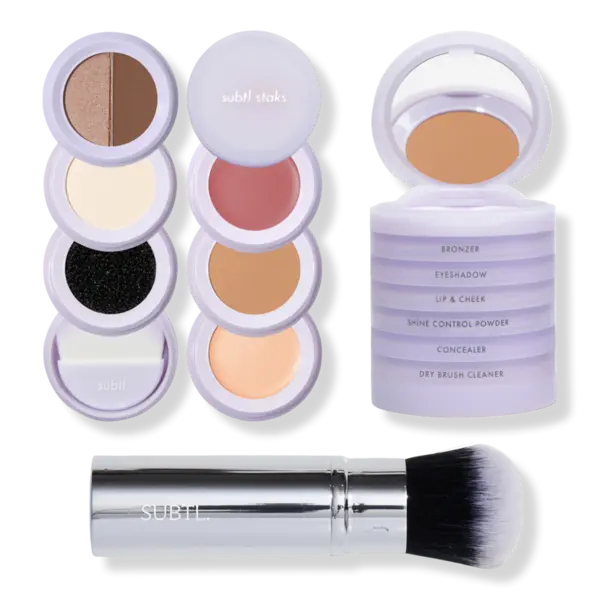 SUBTL. BEAUTY 6-in-1 Full Face Makeup Stack With Retractable Face Brush - 005c