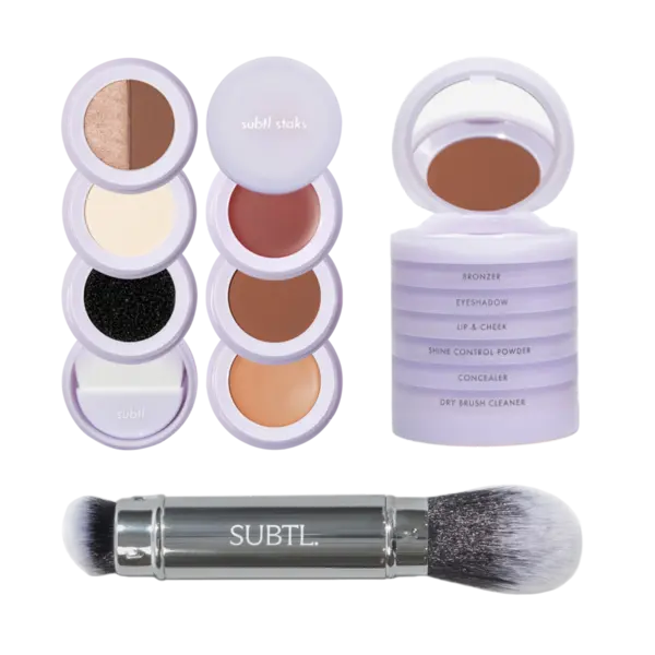 SUBTL. BEAUTY 6-in-1 Full Face Makeup Stack With Dual-ended Face Brush - 015c