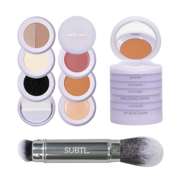 SUBTL. BEAUTY 6-in-1 Full Face Makeup Stack With Dual-ended Face Brush - 009c