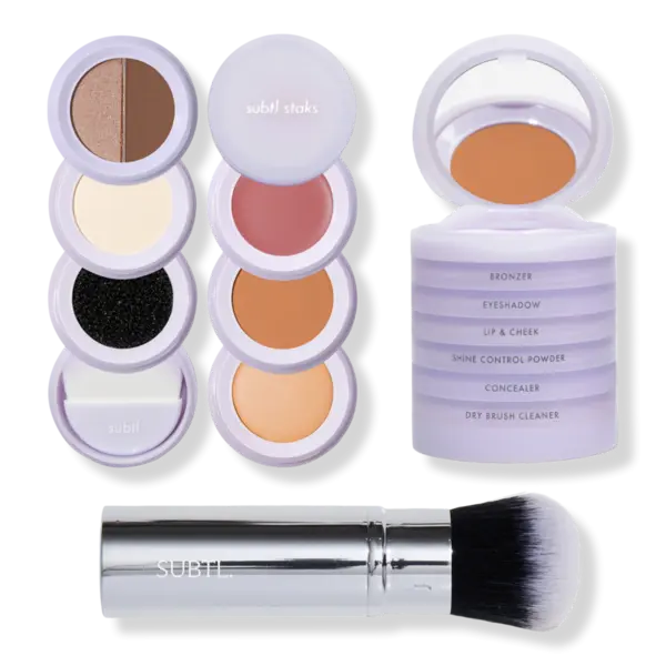 SUBTL. BEAUTY 6-in-1 Full Face Makeup Stack With Retractable Face Brush - 010w
