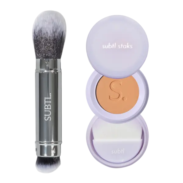 SUBTL. BEAUTY Bb Powder Foundation + Dual-ended Face Brush - Light 4c