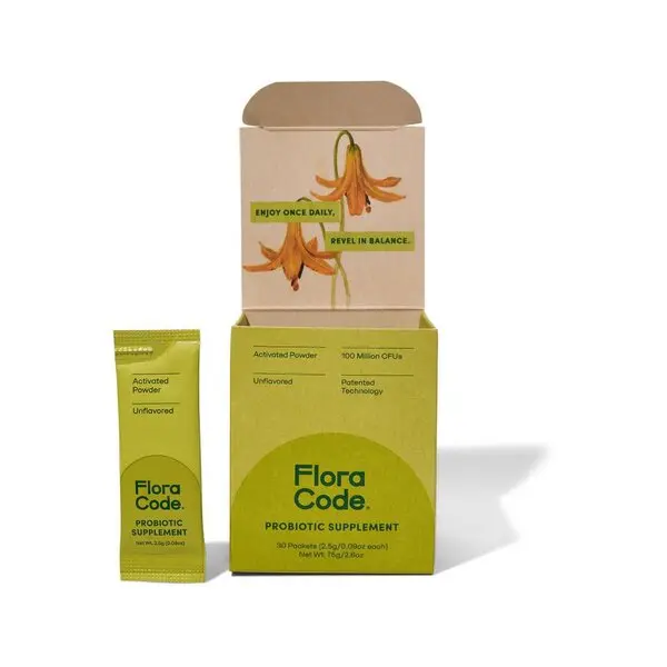 FLORA CODE Activated Probiotic Supplement Unflavored