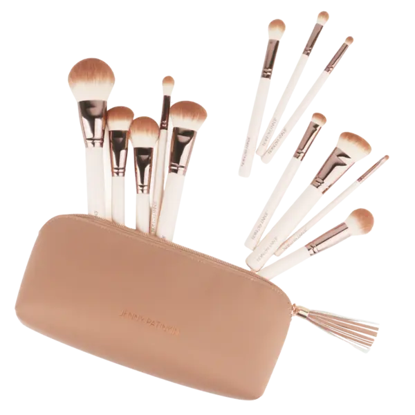 JENNY PATINKIN Quiet Luxury Collection 12-piece Makeup Brush Set | Vegan Professional Brushes - One-color