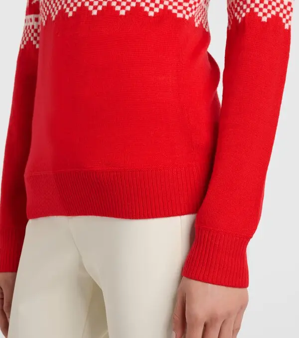 Perfect Moment Holiday Intarsia Wool Turtleneck Sweater
