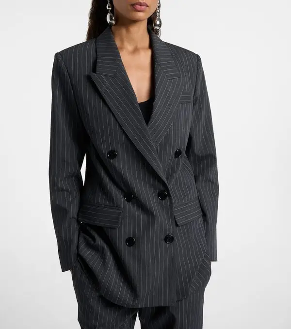Isabel Marant Étoile Jevimaga Pinstriped Wool-blend Blazer