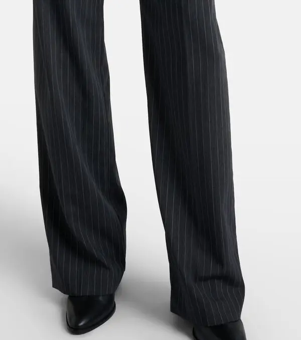 Isabel Marant Étoile Pinstriped Wool-blend Straight Leg Trousers