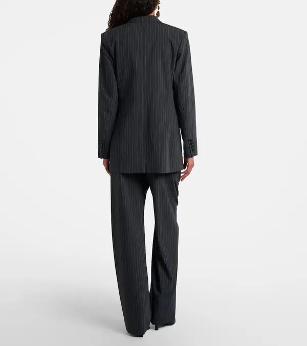 Isabel Marant Étoile Pinstriped Wool-blend Straight Leg Trousers